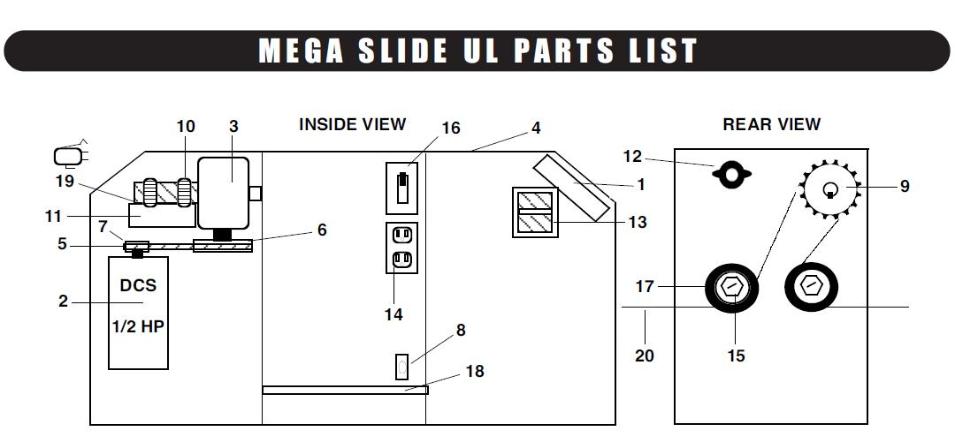 Liftmaster Parts MEGA SLIDE Part Liftmaster Parts